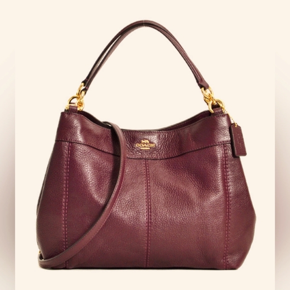 Coach | Bags | Coach Small Lexy Shoulder Bag W Crossbody Strap In Deep ...